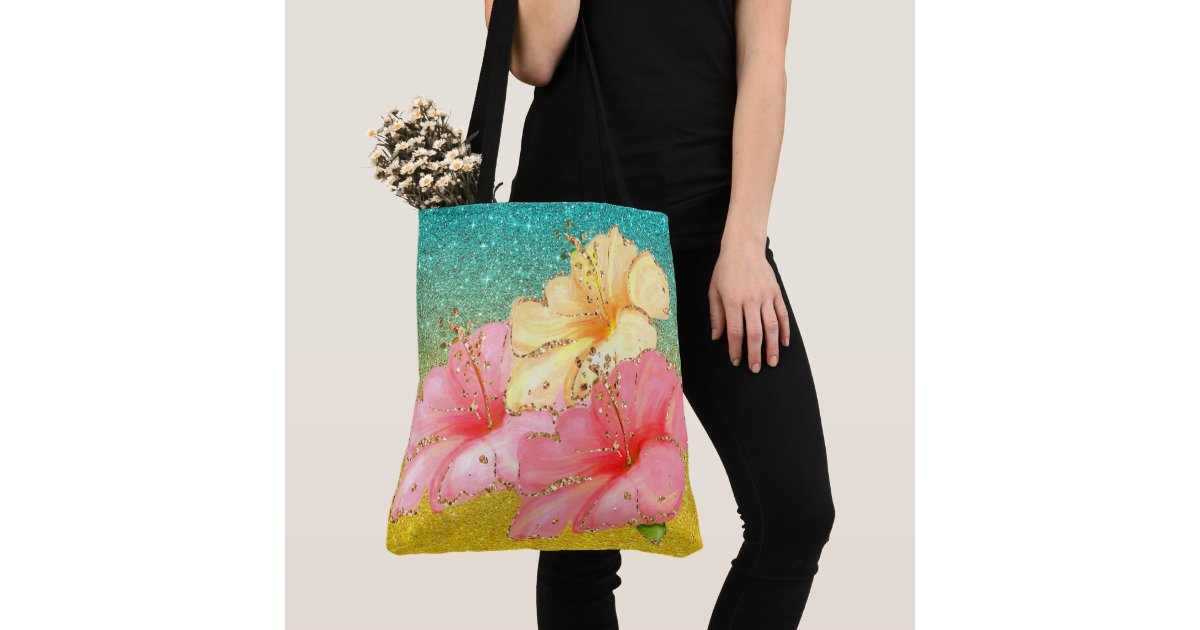 Avant Garde Floral Tote See Back Bag | Zazzle