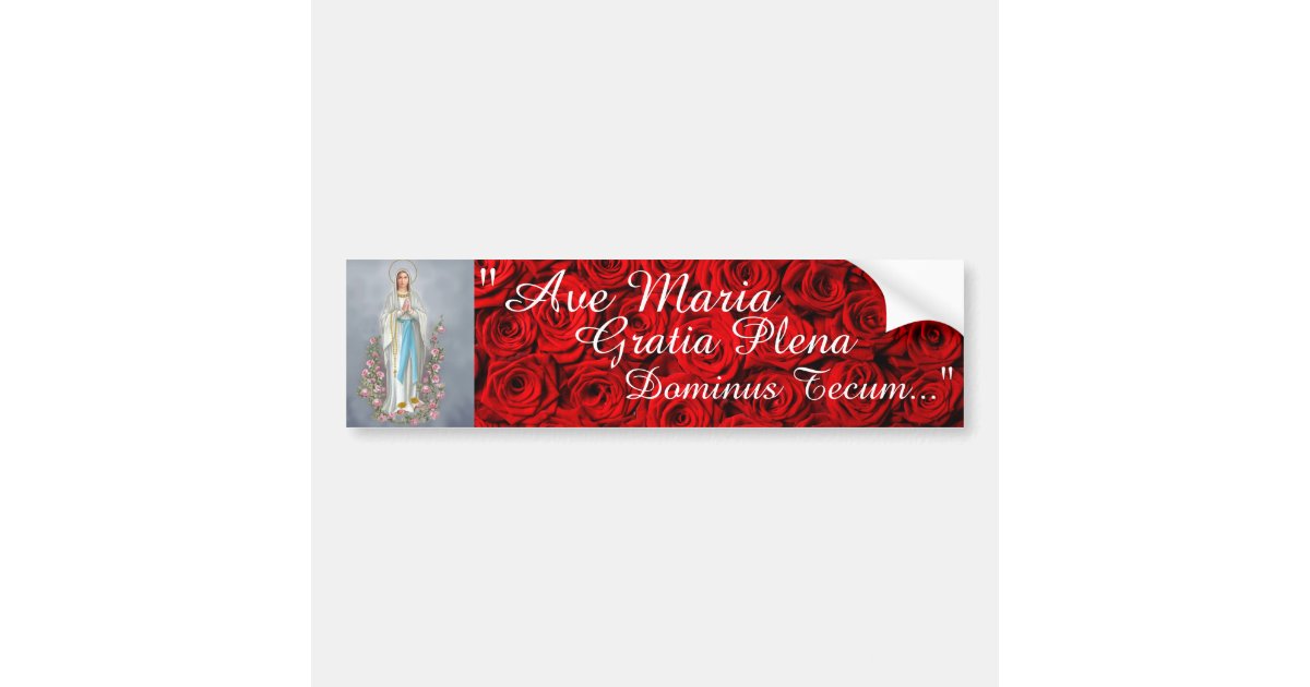 Ave Maria Bumper Sticker | Zazzle