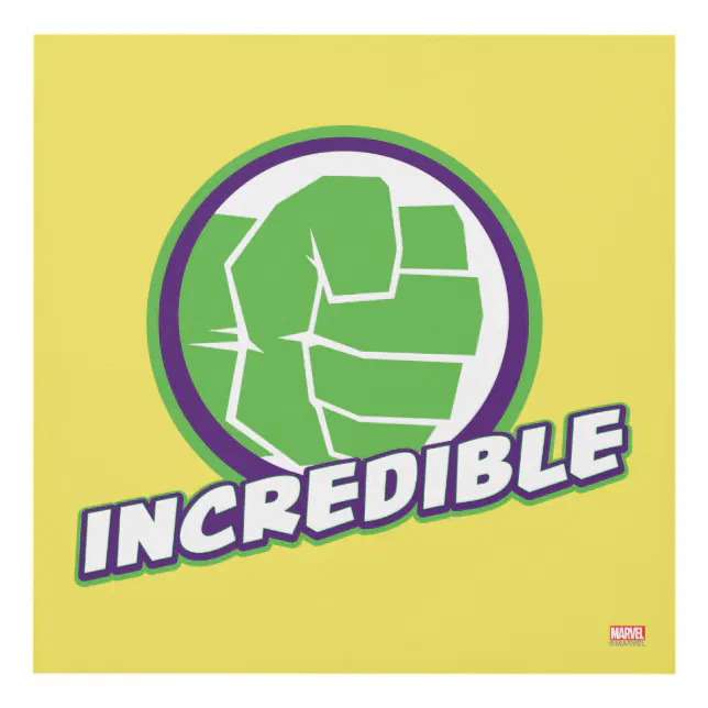 Avengers Assemble Incredible Hulk Logo Panel Wall Art | Zazzle