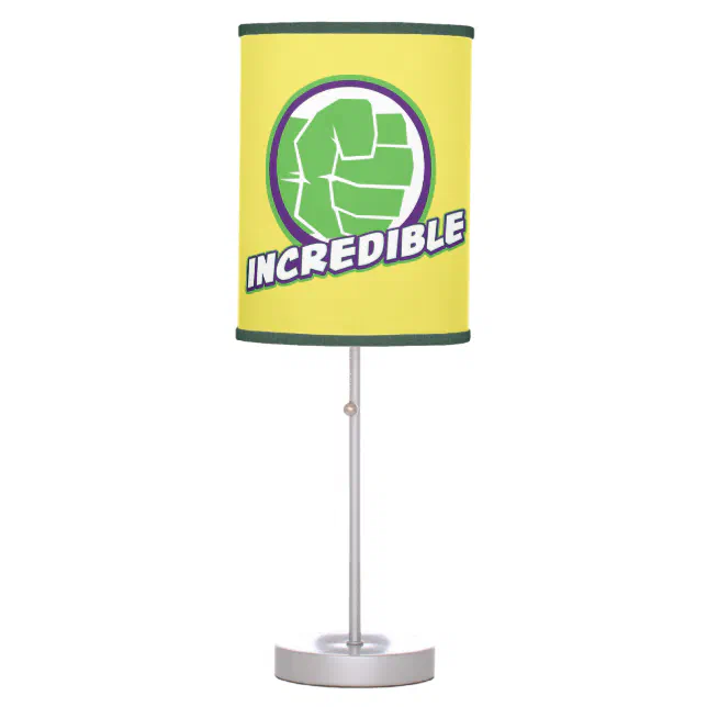 Avengers Assemble Incredible Hulk Logo Table Lamp | Zazzle