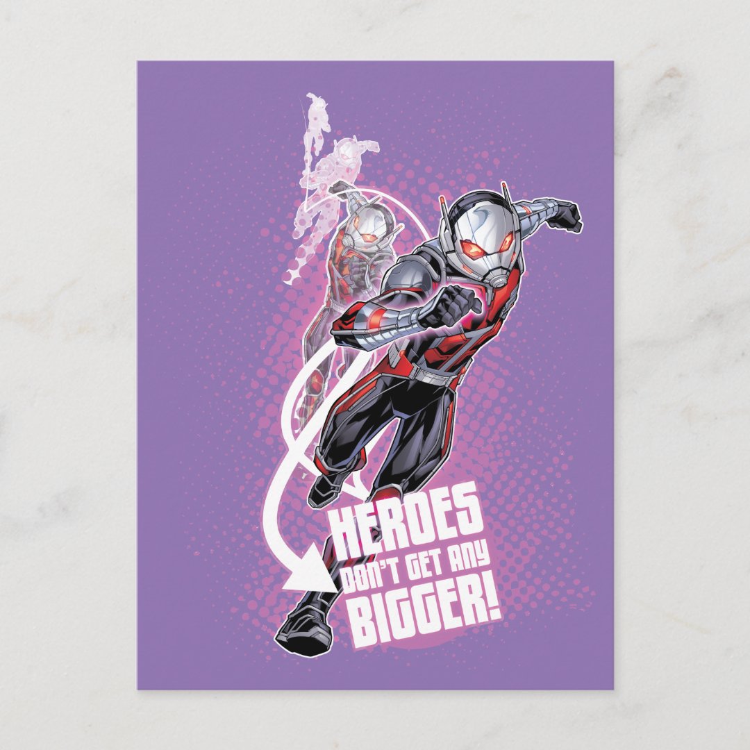 Avengers Classics | Ant-Man Halftone Text Graphic Postcard | Zazzle