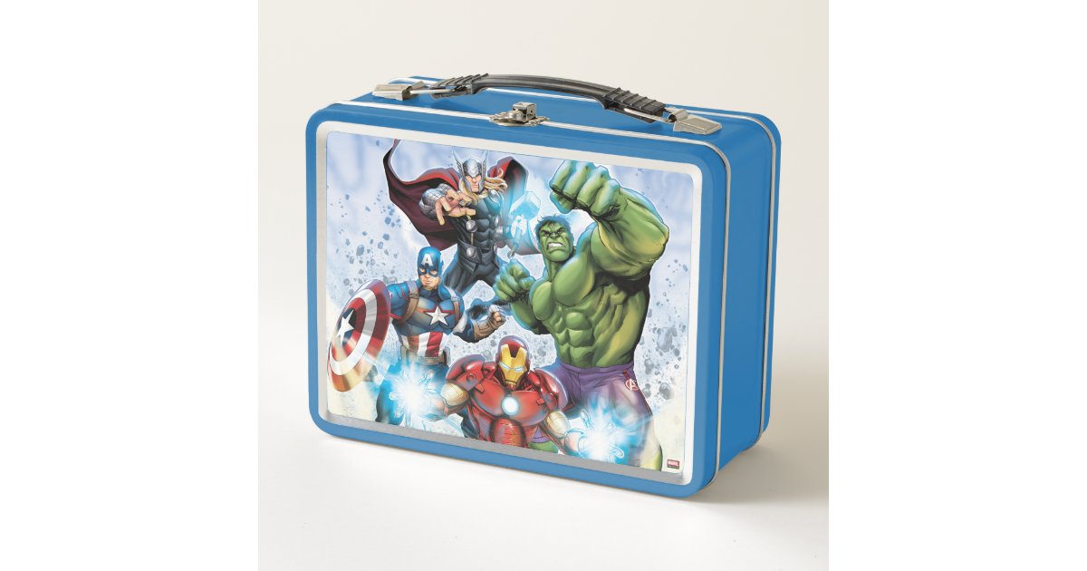 Avengers Classics | Avengers Prepared To Attack Metal Lunch Box | Zazzle