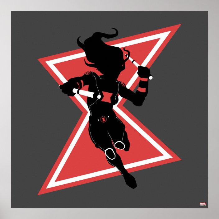 Avengers Classics | Black Widow Icon Graphic Poster | Zazzle.com