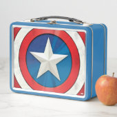 Avengers Classics | Captain America Brushed Shield Metal Lunch Box | Zazzle