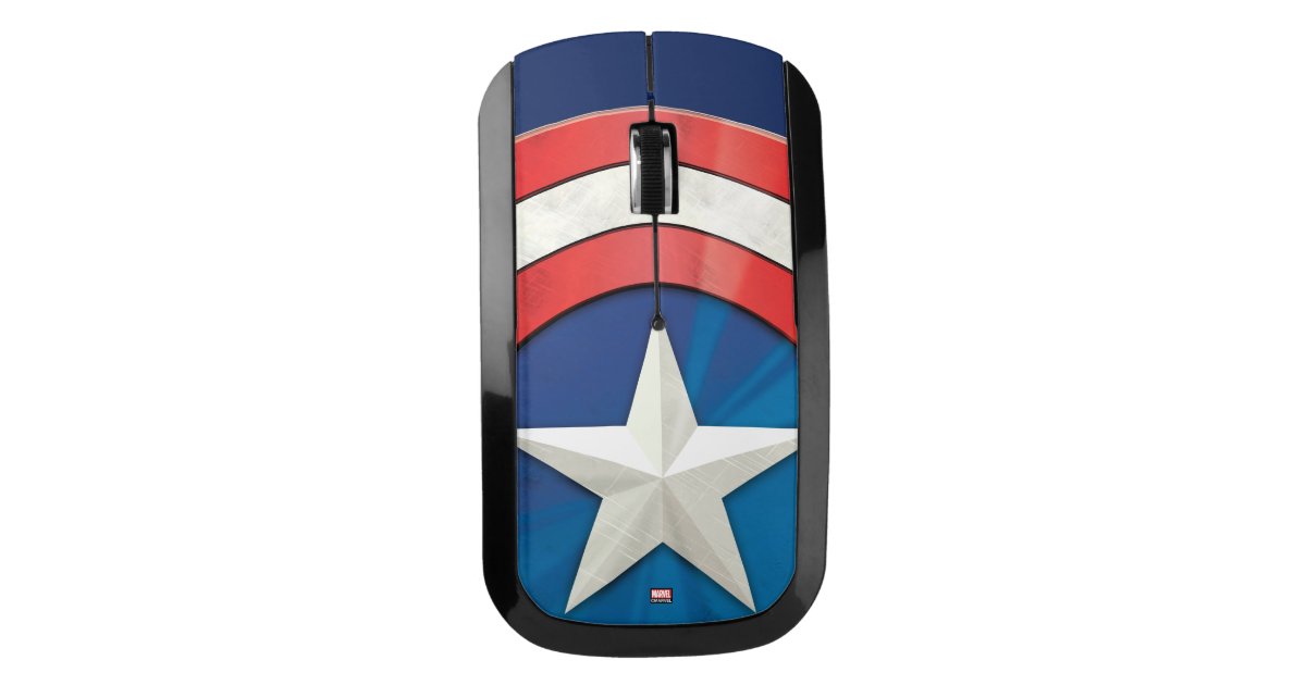 Avengers Classics | Captain America Brushed Shield Wireless Mouse | Zazzle