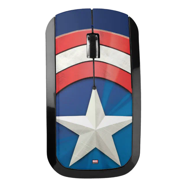 Avengers Classics | Captain America Brushed Shield Wireless Mouse | Zazzle