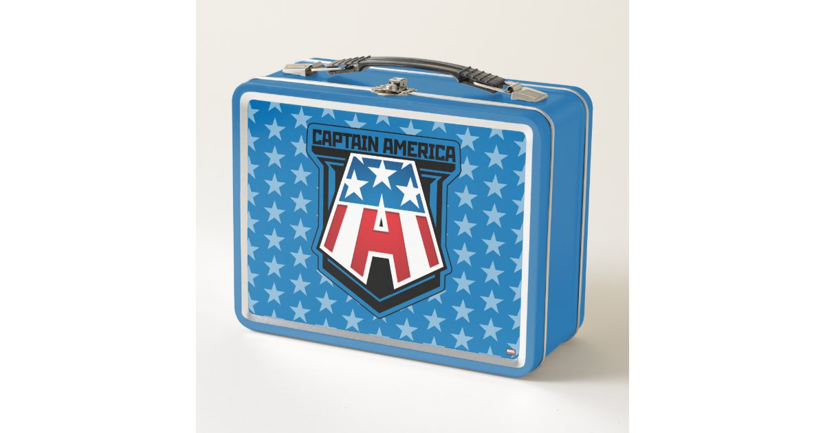 Avengers Classics | Captain America Patriotic Icon Metal Lunch Box | Zazzle