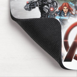 Avengers Classics | Glowing Logo Avengers Group Mouse Pad | Zazzle