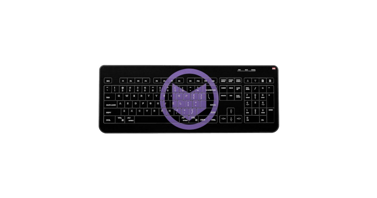 Avengers Classics | Hawkeye Arrow Icon Wireless Keyboard | Zazzle