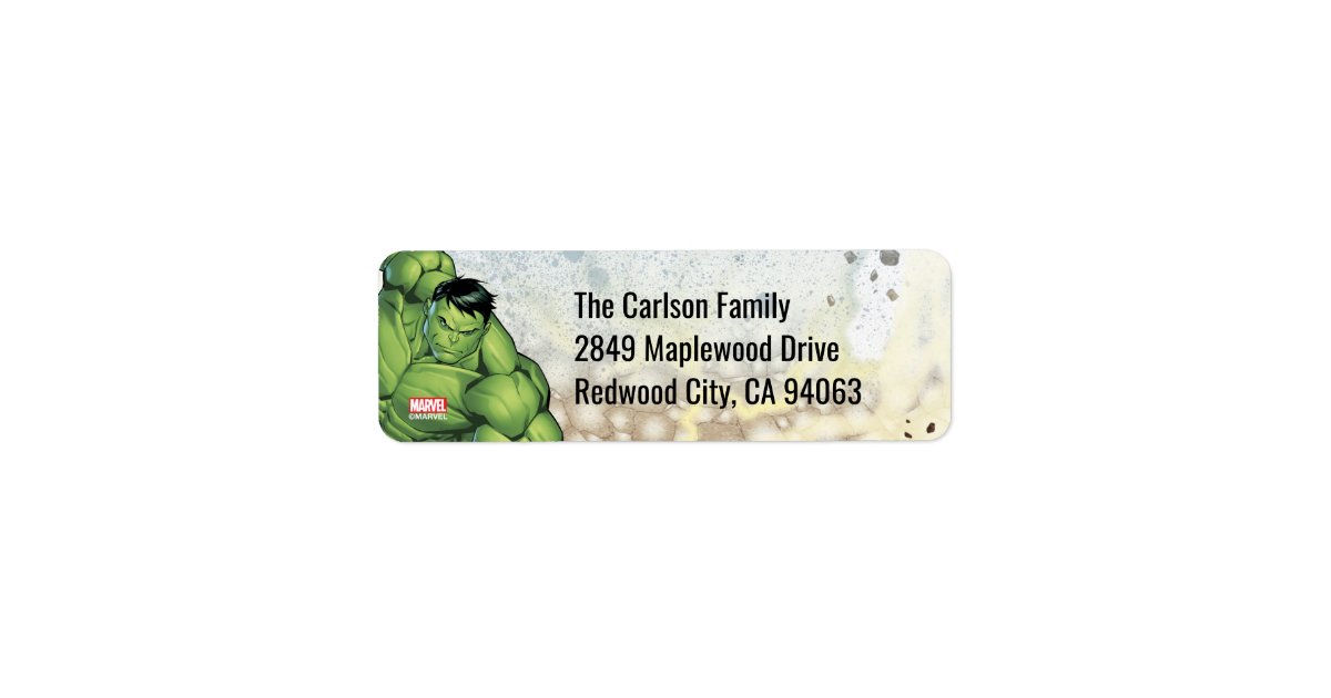 Avengers Classics | Hulk Charge Label | Zazzle