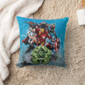 Avengers Classics | Hulk Leading Avengers Throw Pillow | Zazzle