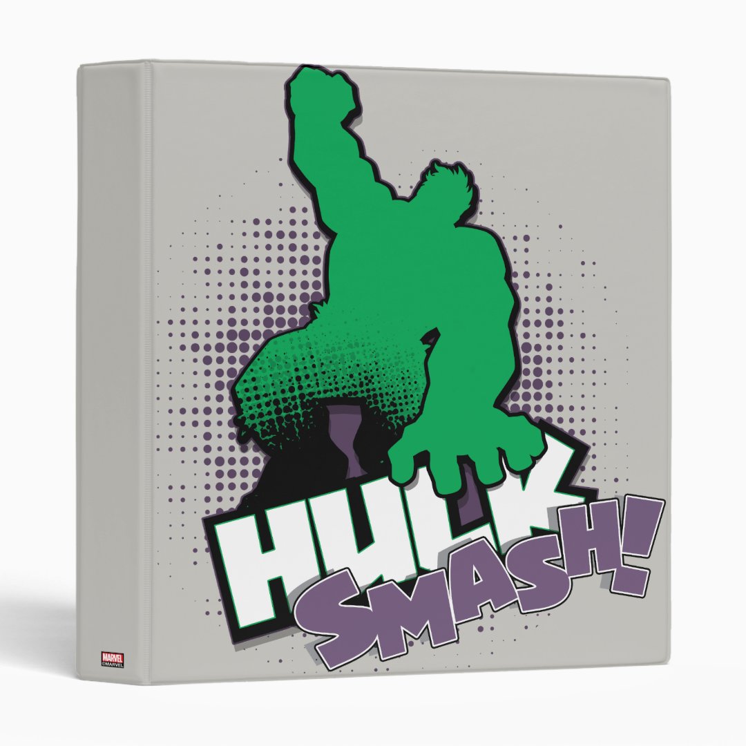 Avengers Classics | Hulk Smash Outline Graphic 3 Ring Binder | Zazzle