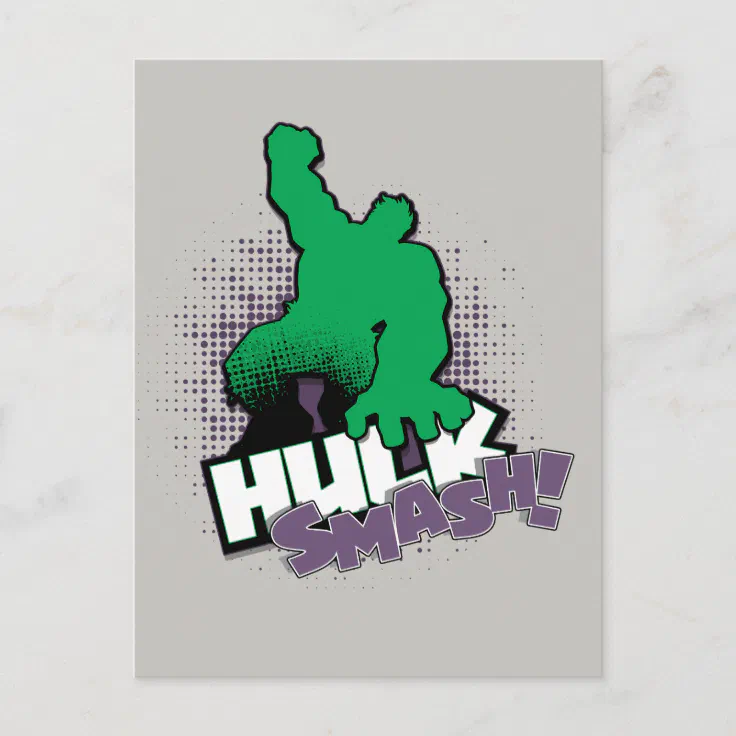 Avengers Classics | Hulk Smash Outline Graphic Postcard | Zazzle