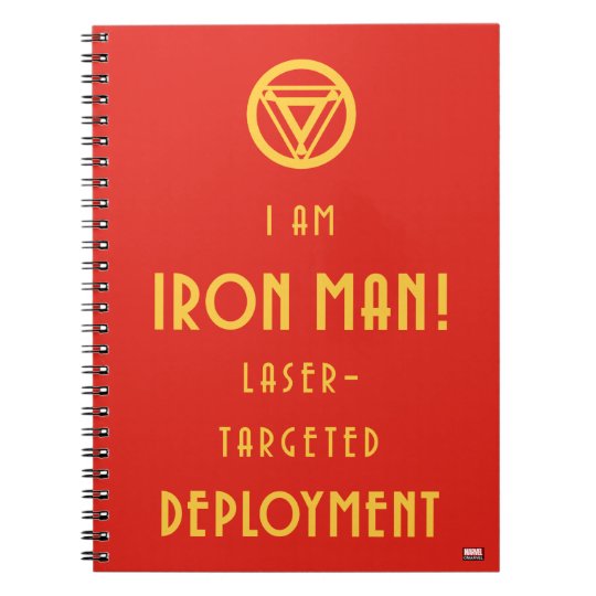 Avengers Classics | Iron Man Typography Notebook | Zazzle.com