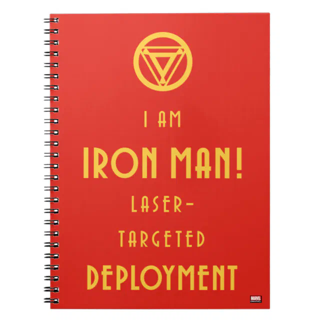 Avengers Classics | Iron Man Typography Notebook | Zazzle