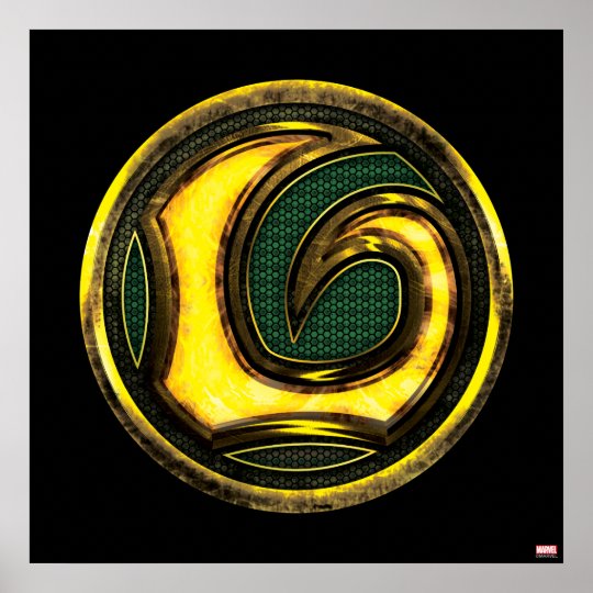 Avengers Classics | Loki Symbol Poster | Zazzle.com