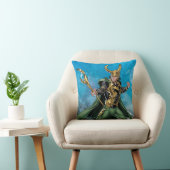 Avengers Classics | Loki With Staff Throw Pillow | Zazzle