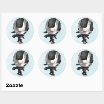 Avengers Classics | Mini War Machine Classic Round Sticker | Zazzle