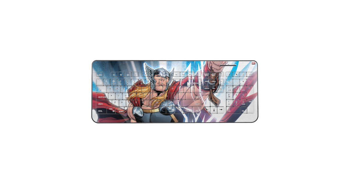 Avengers Classics | Mjolnir Channeling Lightning Wireless Keyboard | Zazzle