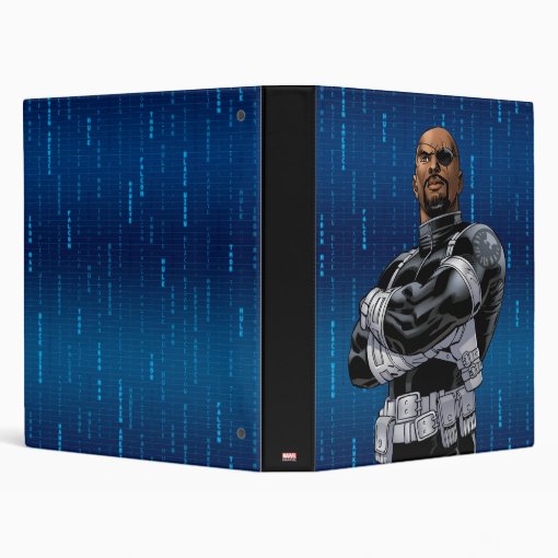 Avengers Classics | Nick Fury Arms Crossed 3 Ring Binder | Zazzle