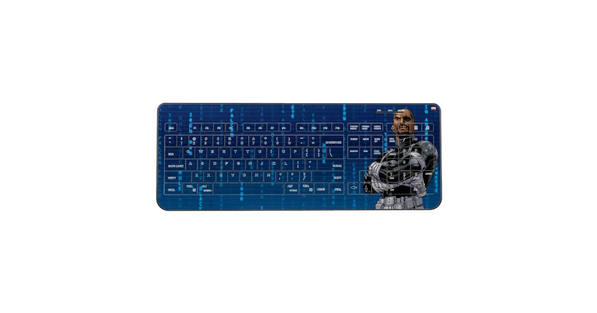 Avengers Classics | Nick Fury Arms Crossed Wireless Keyboard | Zazzle