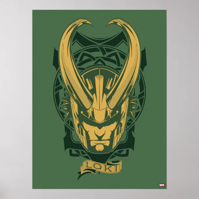 Avengers Classics | Norse Loki Graphic Poster | Zazzle