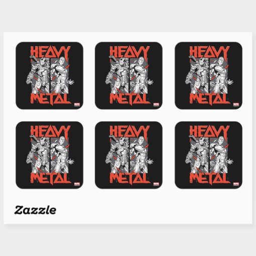Avengers Classics | Stark Technology "Heavy Metal" Square Sticker | Zazzle
