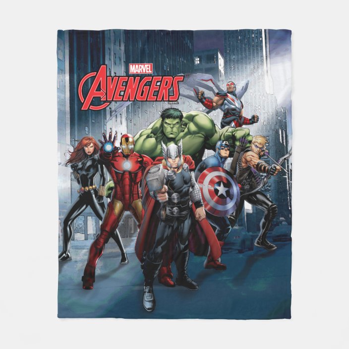 Avengers Classics | Thor Leading Avengers Fleece Blanket | Zazzle.com
