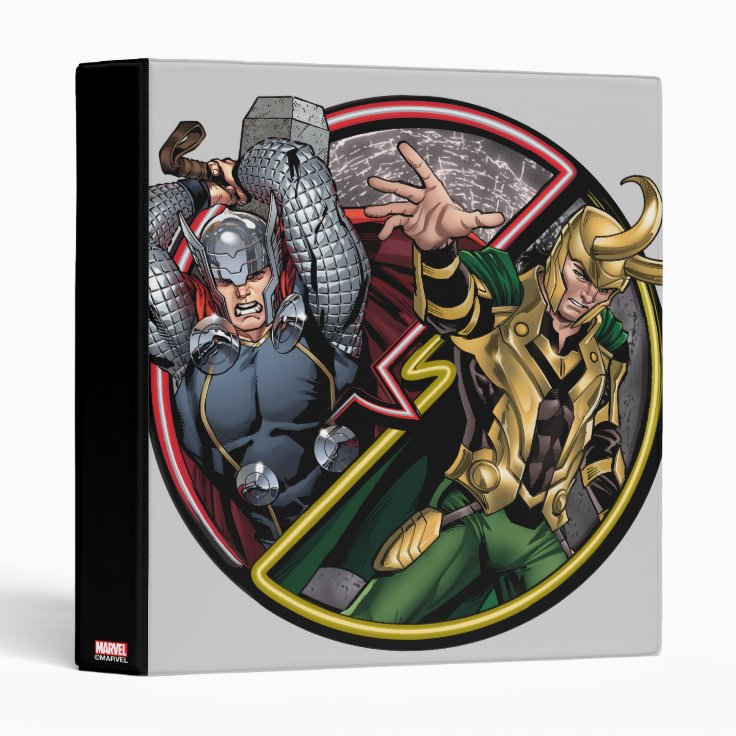 Avengers Classics | Thor Versus Loki Binder | Zazzle