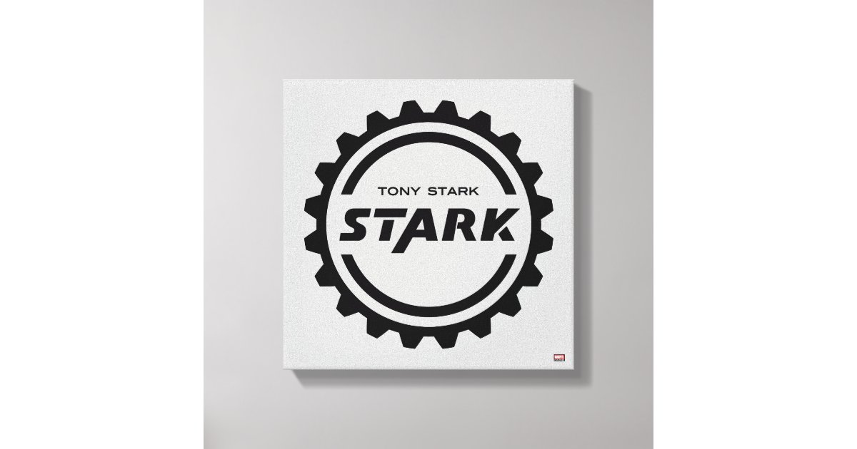 Avengers Classics | Tony Stark Gear Logo Canvas Print | Zazzle