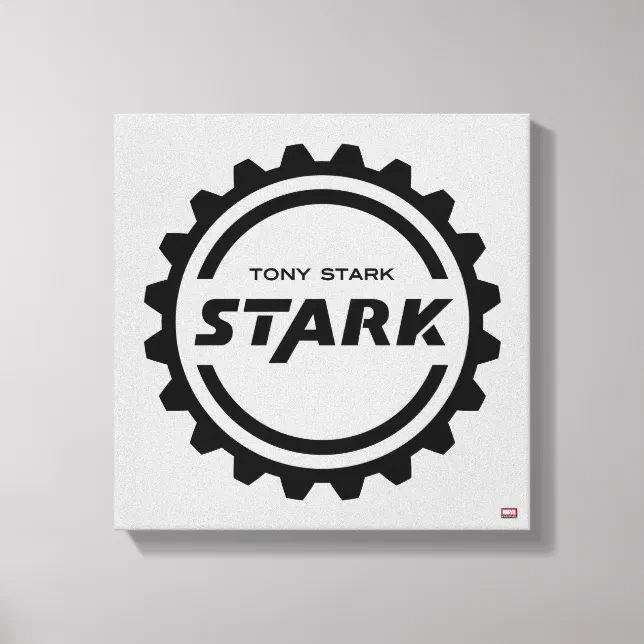 Avengers Classics | Tony Stark Gear Logo Canvas Print | Zazzle