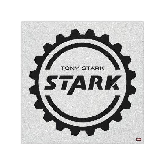 Avengers Classics | Tony Stark Gear Logo Canvas Print | Zazzle.com