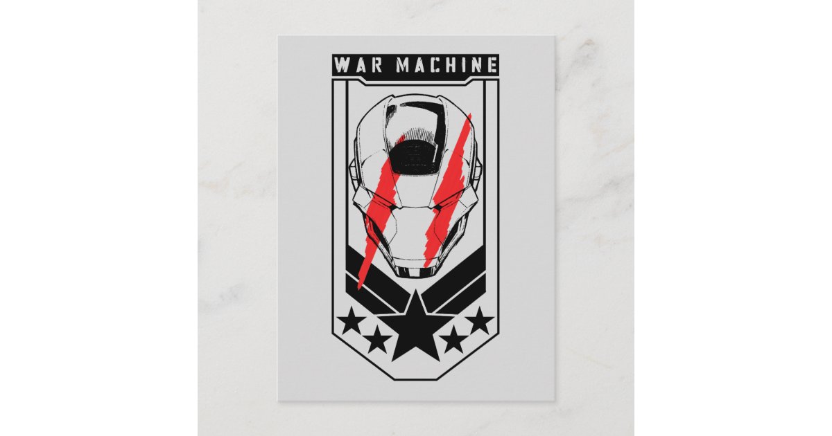 Avengers Classics | War Machine Icon Badge Postcard | Zazzle