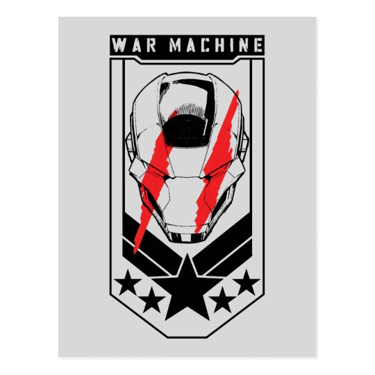 Avengers Classics | War Machine Icon Badge Postcard | Zazzle.com