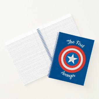 Avengers | Floral Captain America Logo Notebook | Zazzle