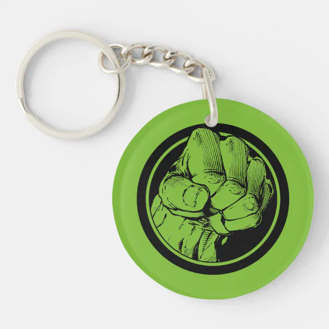 Avengers Hulk Fist Logo Keychain | Zazzle