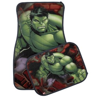Avengers Hulk Smashing Through Bricks Car Floor Mat | Zazzle