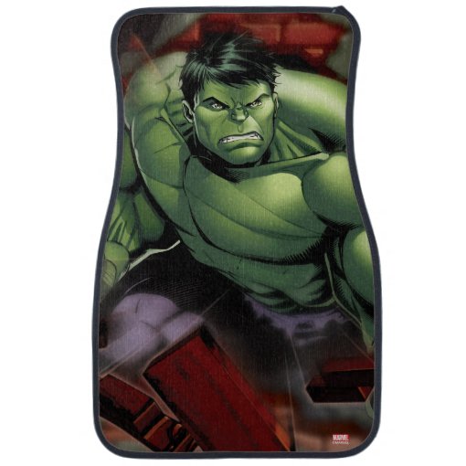 Avengers Hulk Smashing Through Bricks Car Floor Mat | Zazzle