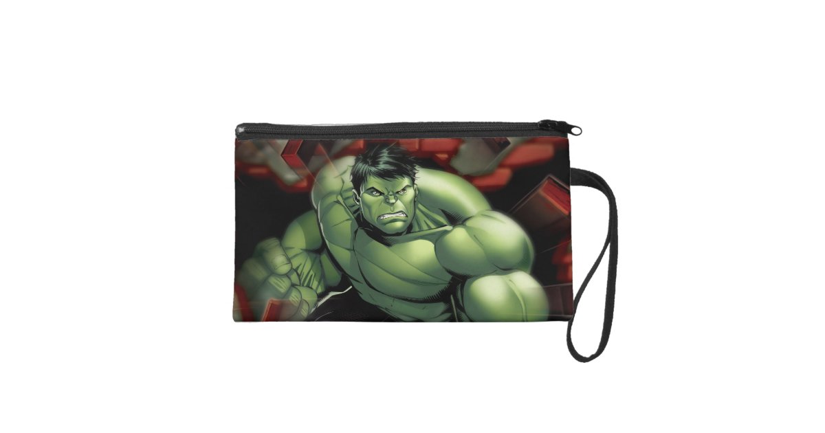 Avengers Hulk Smashing Through Bricks Wristlet Purse | Zazzle