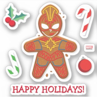 Avengers Seasonal | Captain Marvel Cookie Sticker | Zazzle