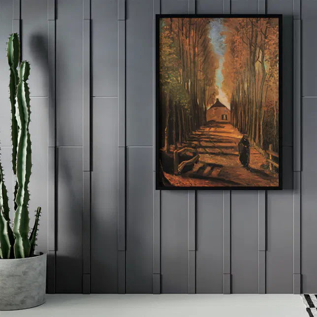Avenue of Poplars in Autumn by Vincent van Gogh Poster | Zazzle