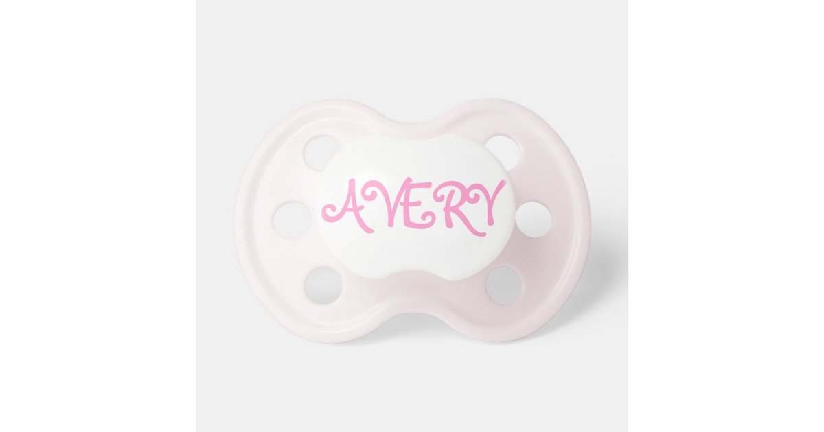 Avery Custom Pink Pacifier Customize able | Zazzle