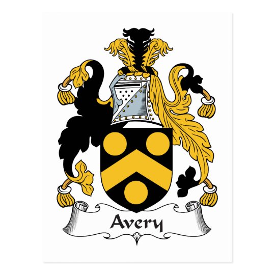 Avery Family Crest Postcard | Zazzle.com