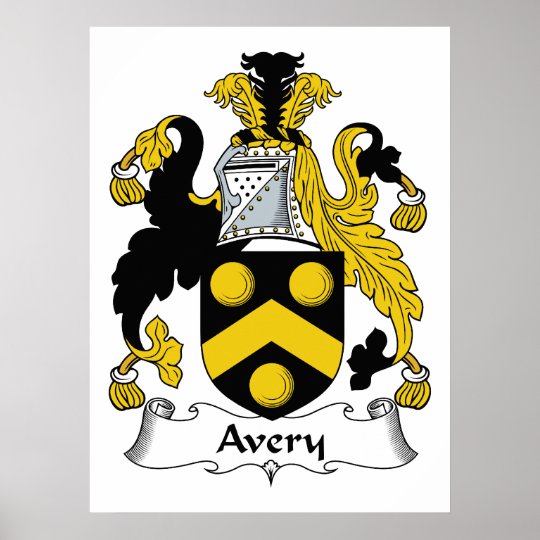 Avery Family Crest Poster | Zazzle.com