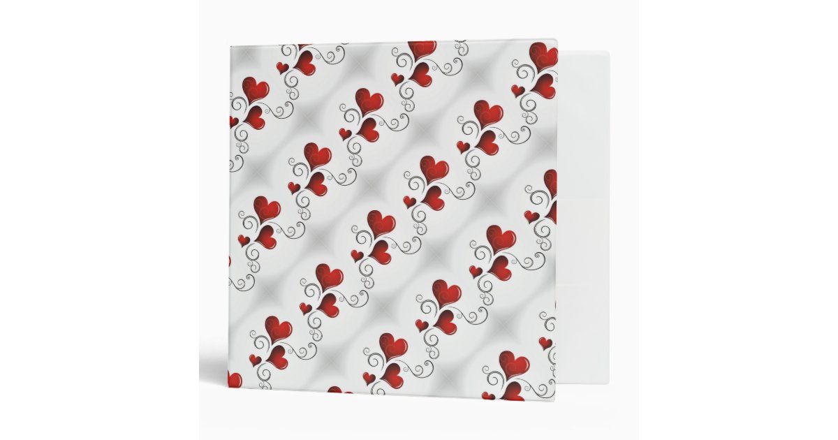 Avery Signature 2" Binder/Hearts & Swirls | Zazzle