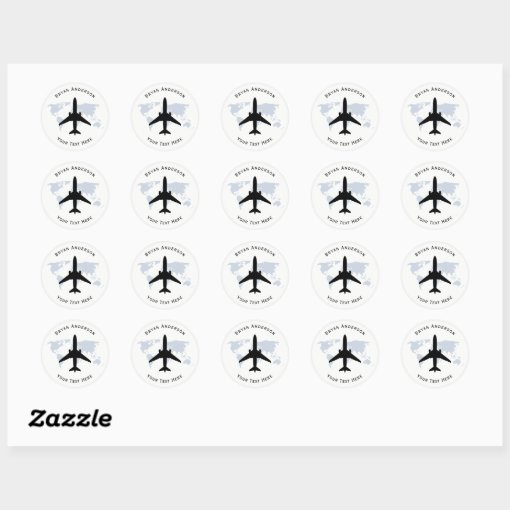 Aviation Aircraft Classic Round Sticker | Zazzle