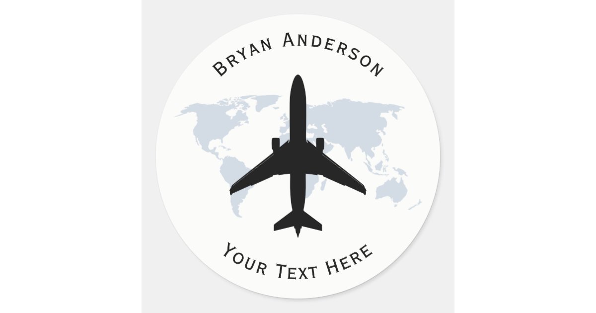 Aviation Aircraft Classic Round Sticker | Zazzle