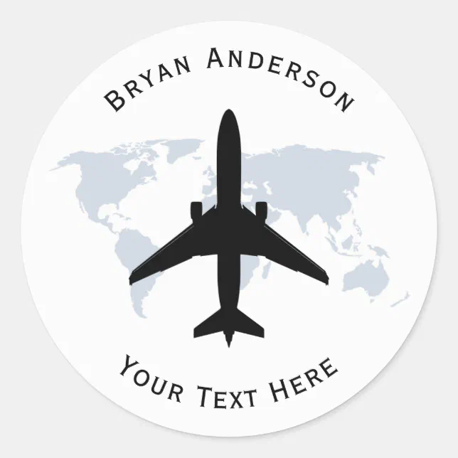 Aviation Aircraft Classic Round Sticker | Zazzle