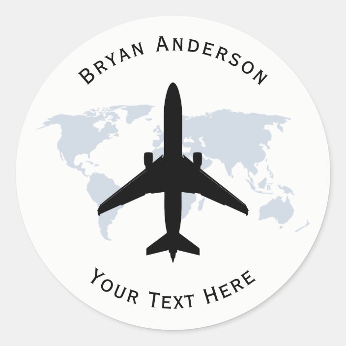 Aviation Aircraft Classic Round Sticker | Zazzle.com
