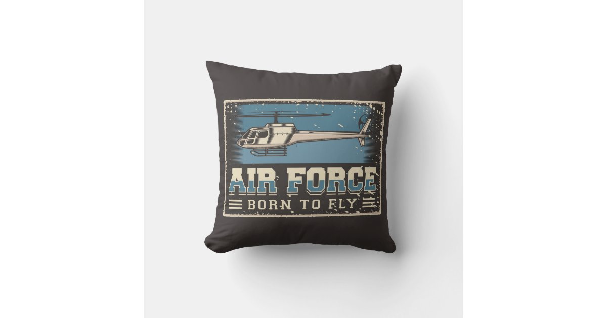 Aviation Airforce Helicopter Throw Pillow | Zazzle